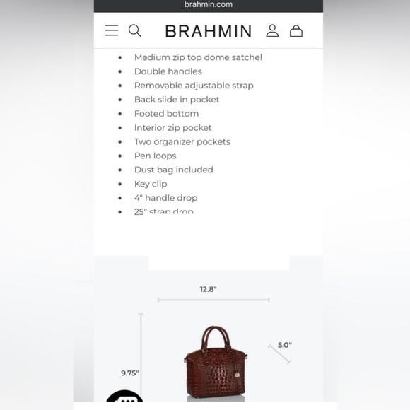 Brahmin | Bags | Brahmin Medium Duxbury Satchel Pecan | Poshmark